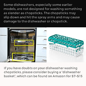 Goldage 5-Pairs Fiberglass Dishwasher-safe Chopsticks - Nordic Green (Gold. & Silver)