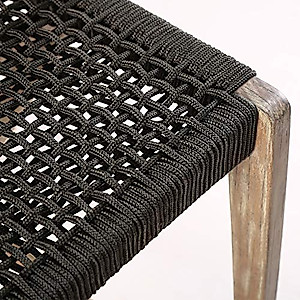 ARMEN LIVING LCBLBACH26 Brielle Outdoor Bar Stool, 26 inch Counter Height, Charcoal