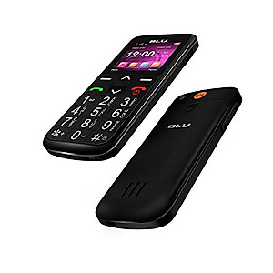 BLU Joy 3G 1.8" J090 GSM Unlocked 3G Dual Sim Keyboard Flashlight Cellphone W/SOS Button (Black)