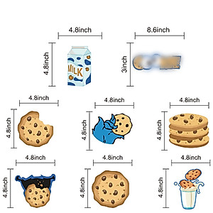 Milk and Cookies Baby Shower Banner, Oh Baby Blue Banner Cookies Milk Party Hanging Swirls Milk and Cookies Baby Shower Party Supplies