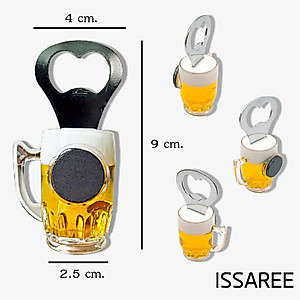 Magnetic Beer Bottle Opener Mug Shape Bottle Bar Refrigerator Decor Cool Unique Birthday Gifts Collection (Corona Extra)