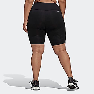 adidas womens 3-Stripes Short Tights Black/White Large