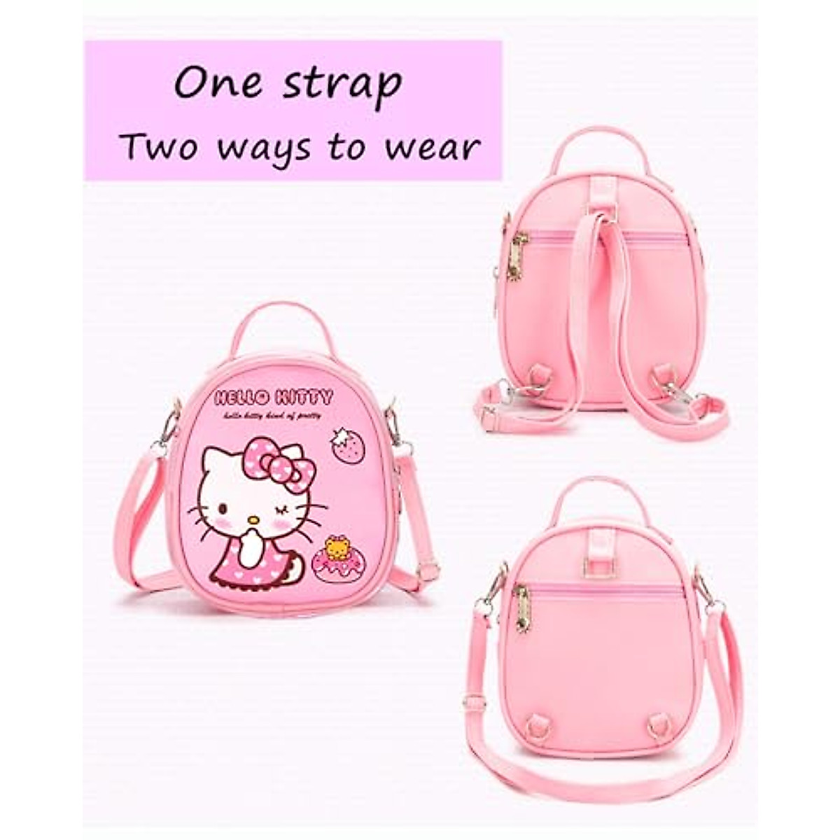 Kerr's Choice Cute Kitty Bag for Girls Cat Crossbody Purse Cute Cartoon Handbag
