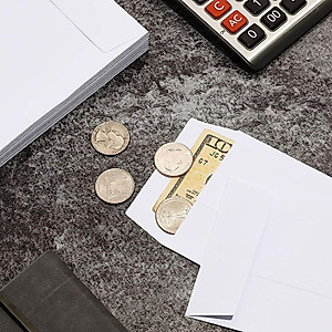 100 Pack Small Money Envelopes for Cash, Coins, Banks, Currency, and Budgeting (White, 3.5 x 6.5 In)