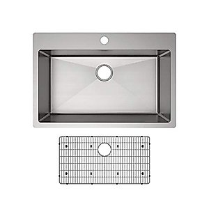 Elkay ECTSRS33229TBG1 Crosstown Single Bowl Dual Mount Stainless Steel Sink Kit
