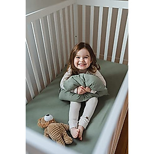 Pobibaby - 2 Pack Premium Toddler Solid Pillowcase - Ultra Soft Jersey Knit - Crib Pillow, Kids Pillow, Travel Pillow Case Cover (Sage Green)