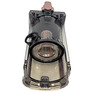 Shark Dust Cup Dirt Bin for Apex AX912 QU922Q QU922QBL QU922QPK QU922QRD QU922QRG DuoClean Self-Cleaning Upright Vacuum, Smokey Rose Clear and Black