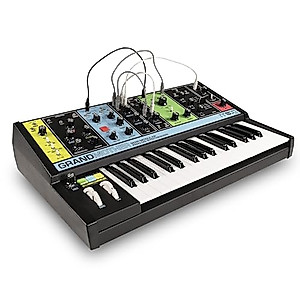 MOOG Grandmother Semi-Modular Analog Keyboard Synthesizer with 32 Keys, Built-In Arpeggiator, Sequencer and Spring Reverb Tank