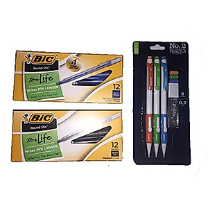 Secondary School Supply Pack - 25 Essential Items for College, High School or Middle School. Includes Pencils, Paper, Binders, Notebooks, Folders and More! 25 Piece Bundle