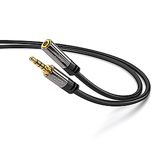 Headset Extension Lead/Extension Cable with Break-Proof Metal Plug – 10ft (Ideal for Connecting a Gaming Headset or Headphones with Microphone, TRRS, 4-Pole, 3.5mm Male to Female) by CableDirect