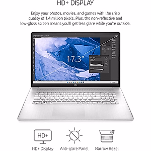 HP 2023 Newest 17 Laptop, for Business and Students, 17.3 Inch Display, Intel Core i3-1125G4 Processor, 16GB RAM, 512GB SSD, Intel UHD Graphics, WiFi, Bluetooth, USB A&C, Windows 11 Home in S Mode