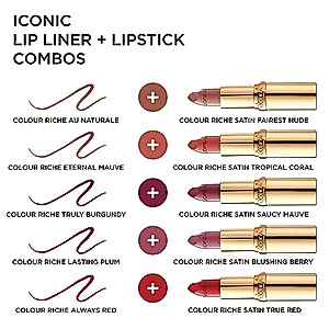 L'Oreal Paris Colour Riche Lip Liner with Omega 3 and Vitamin E, Au Naturale, 0.007 oz.
