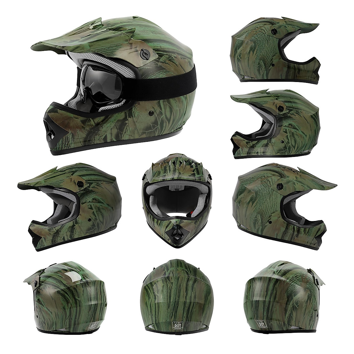 TCMT Dot Youth & Kids Motocross Offroad Street Helmet Motorcycle Youth Helmet Dirt Bike Motocross ATV Helmet with Goggles Gloves