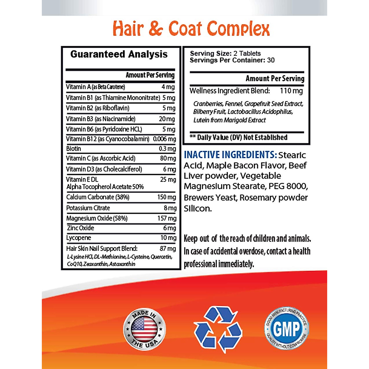 MY LUCKY PETS LLC Dog Coat Health - Dog Healthy Hair and Coat - Shinny Coat - Skin Health - Immune Support - Nail Health - Vitamin c for Dogs Pills - 120 Treats (2 Bottles)