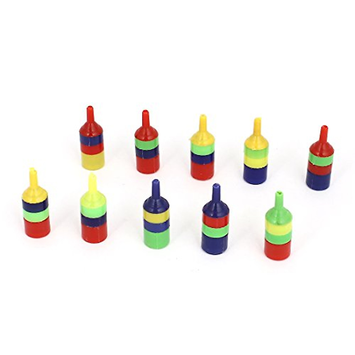 uxcell® 10pcs 3mm Air Tube Multicolor Striped Plastic Airstone Diffuser for Aquarium
