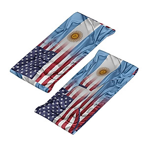 USA and Argentina Flag Sports Headbands Unisex Yoga Non-Slip Quick-Drying Workout Hairband