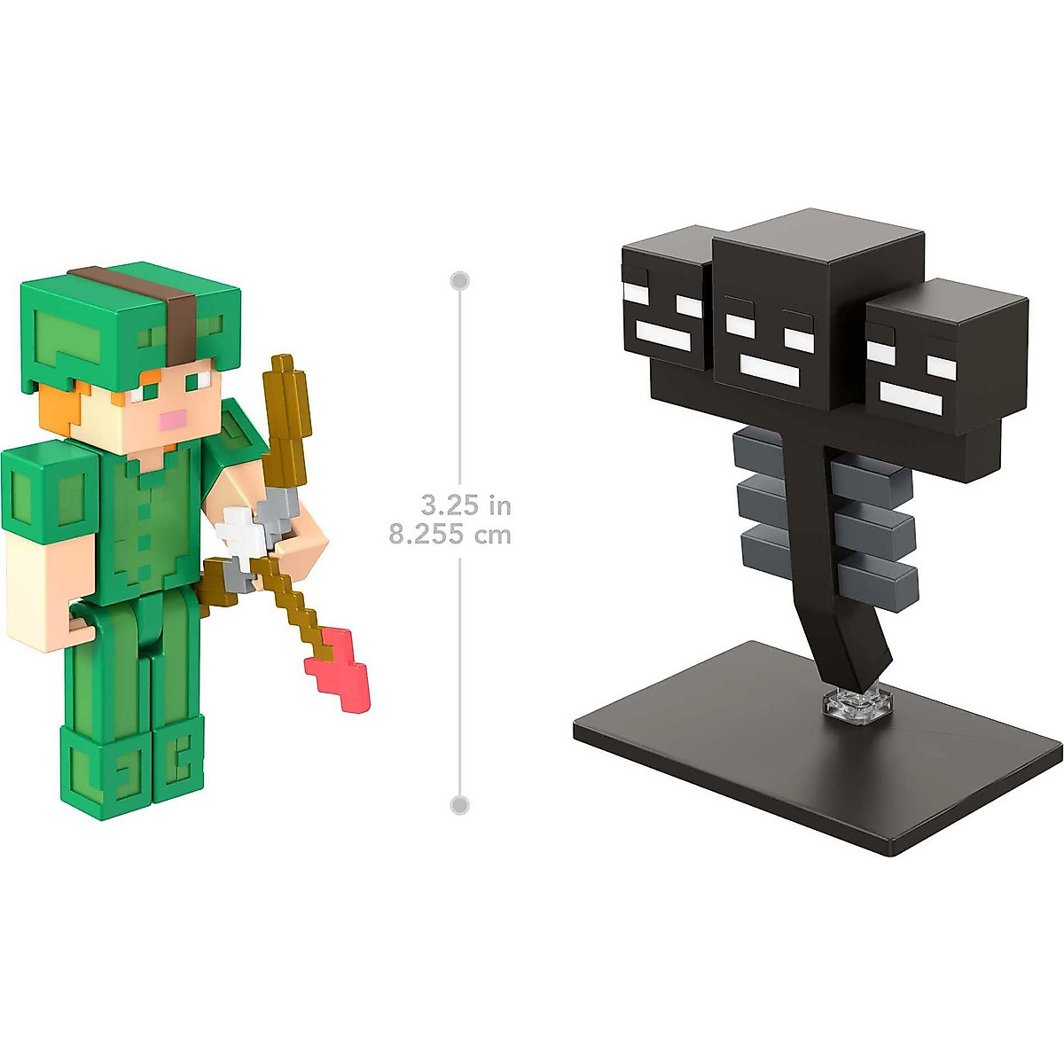 Mattel ​​Minecraft Craft-a-Block 2-Pk, Action Figures & Toys to Create, Explore and Survive, Authentic Pixelated Designs, Collectible Gifts for Kids Age 6 Years and Older