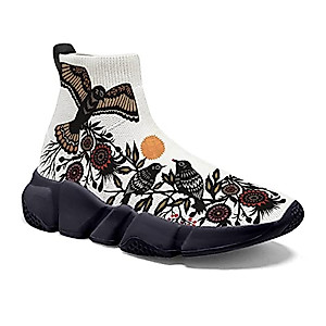 Women's Walking Shoes Animal Paper Cutting 3D Art Shoes High End Customized Fashion Casual Shoes Black Sole