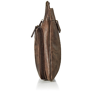 Gun Toten Mamas GTM CZY/01 Concealed Carry BR Distressed Vintage Buffalo Leather Flat SAC Bag, Brown