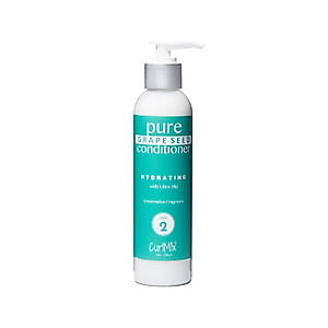 CurlMix Organic Grape Seed Conditioner, Watermelon Fragrance - Softens & Defines 4C Natural Hair, Handmade Conditioner for Curly Hair, Paraben Free, Sulfate Free - 8oz