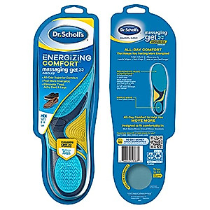 Dr. Scholl’s Comfort and Energy Massaging Gel Insoles, Men’s Size 8-14, 1 Pair