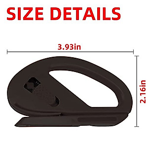 Moioee 2 Pack Snitty Safety Cutter, Car Vinyl Film Cutting Tool, Carbon Fiber Wrap Paper Decal Sticker Paper Slitte, Utility Knife with Razor Blade for Window Tint, Gift Paper, Craft (Black)