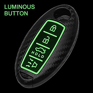 TANGSEN Smart Key Fob Case for INFINITI EX FX X G JX M Q QX SERIES for NISSAN ALTIMA COUPE ARMADA GT-R MAXIMA MURANO CROSS CABRIOLET PATHFINDER ROGUE SENTRA VERSA 4 Button Keyless Entry Remote Cover