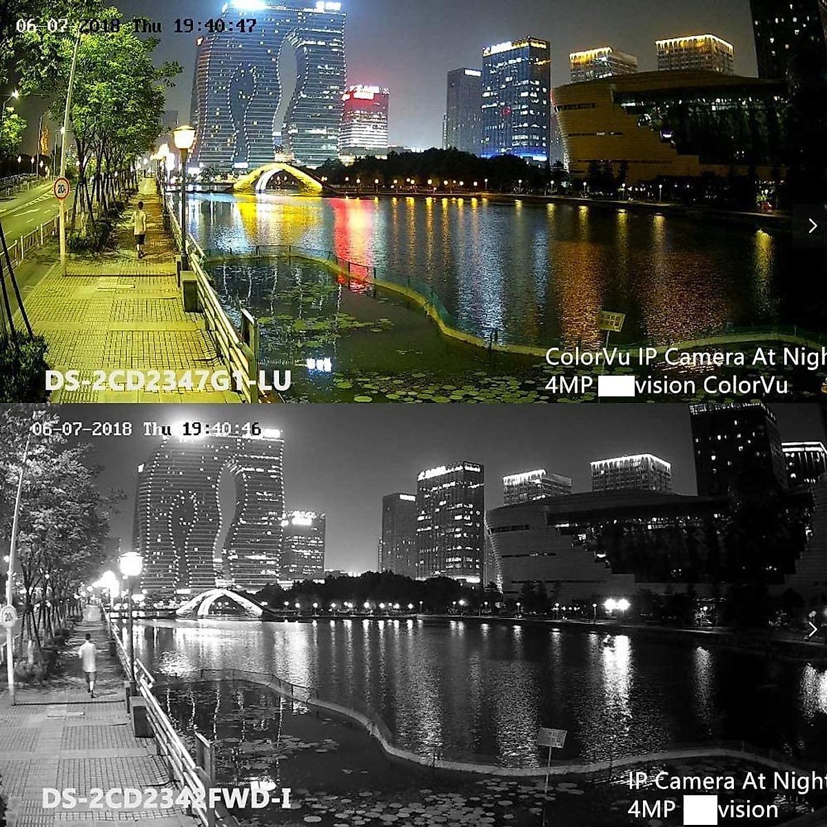 Ⲏіkvіsіon IP Camera AcuSense DS-2CD2347G2-LU 4MP PoE IP Turret Dome Camera, 247 Full Color 2.8mm Fixed Lens Outdoor Rated, IP67, H.265+ Built in Microphone, English Version Human Vehicle Detection