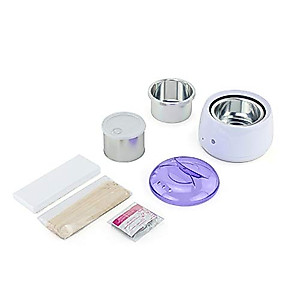 Exuby Wax Warmer Kit for Hair Removal – Includes: 1 Pound Honey Hard Wax, 50 Wax Strips, 10 Wax Sticks, 10 Wax Remover Wipes - Automatic Temperature Control(ATC) -Hard Wax Is Better Than Wax Beans