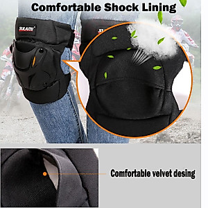 GLEIM Knee Pads for Construction Work and Gardening, Knee Pads for Men and Women,Industrial Heavy Duty Tactical Knee Pads,Guard Gear Protective for Motorcycle Mountain Biking Bicycle -1 Pair