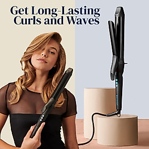 Bio Ionic Long Barrel Styler, 1.25" Curling Iron with Moisture Heat Technology & NanoIonic MX, Verstatile Curling Wand with Longer Barrel for Large Sized Soft Curls & Waves