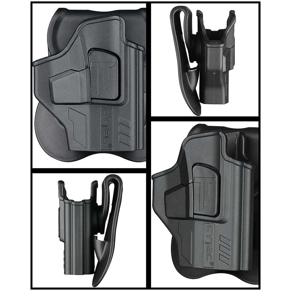 Taurus GX4 Holster, OWB Holster for Taurus GX4 9mm Luger Micro-Compact - Adjustable Tension & Cant | Index Finger Released | Autolock | Outside Waistband Carry | Matte Finish - Right Handed