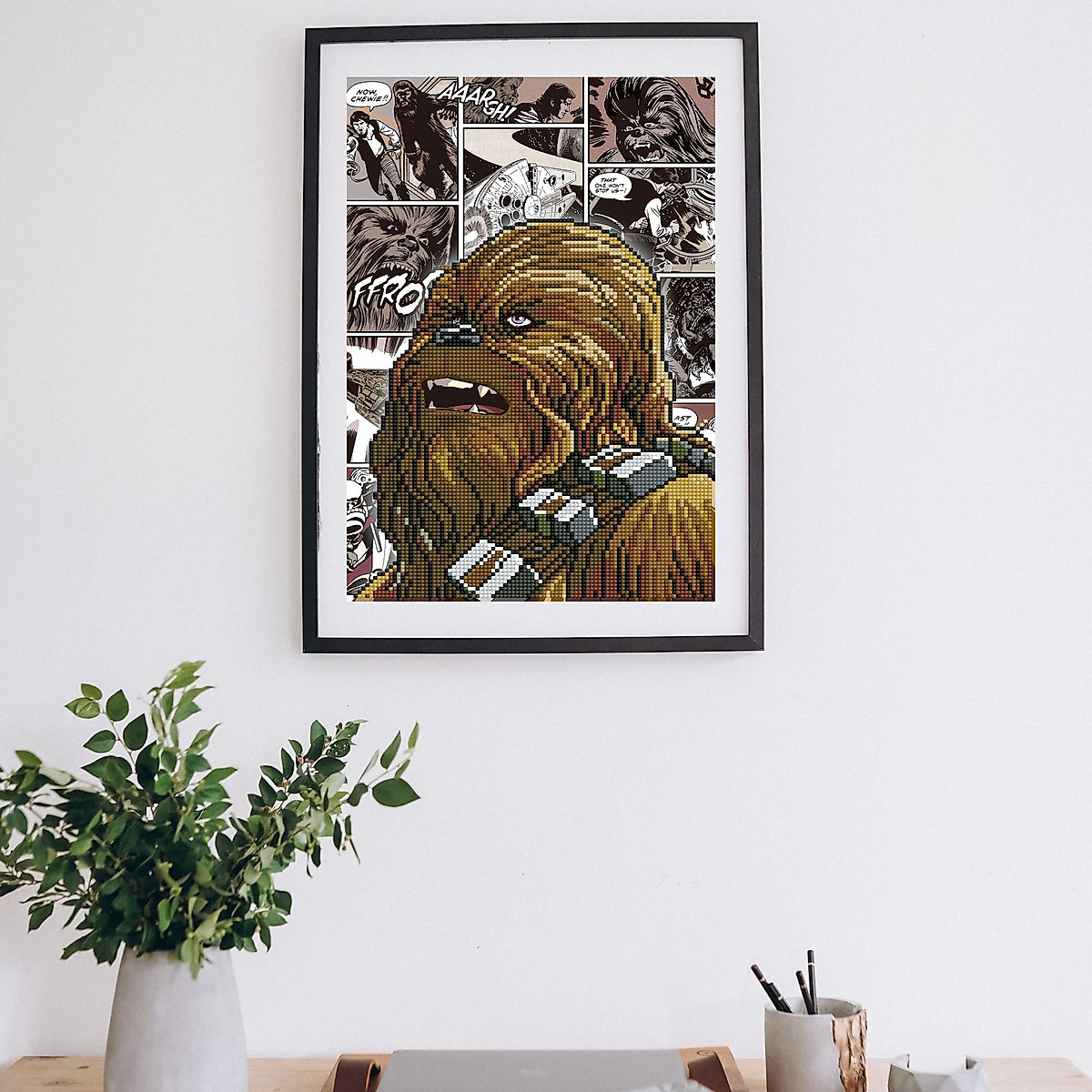 DIAMOND DOTZ ® - Star Wars Chewbacca Diamond Painting Artwork Kit, Star Wars Diamond Art, Star Wars Diamond Painting, Diamond Art Star Wars, Diamond Painting Star Wars