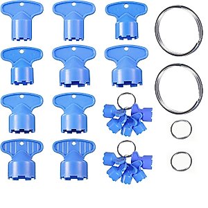 20 Pieces Cache Faucet Aerator Key, Aerator Wrench Cache Faucet Aerator Key with a Ring for Easy Storage Removal Wrench Tool for M16.5 M18.5 M21.5 M22.5 M24 Cache Aerators, 5 Set (Pack of 4)