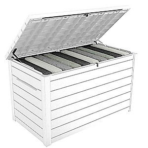 Keter XXL 230 Gallon Deck Storage Box Outdoor Patio Container ~ White