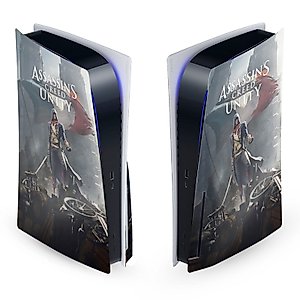 Head Case Designs Officially Licensed Assassin's Creed Arno Dorian French Flag Unity Key Art Vinyl Faceplate Sticker Gaming Skin Decal Cover Compatible With Sony PlayStation 5 PS5 Disc Edition Console