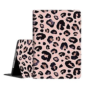 Case for New iPad Mini 6 2021 (6th Generation), Multi-Angle View Adjustable Stand Auto Wake/Slee for iPad Mini 6th Gen 8.3 Inch , Cowhide Skin Leopard Brown Cow