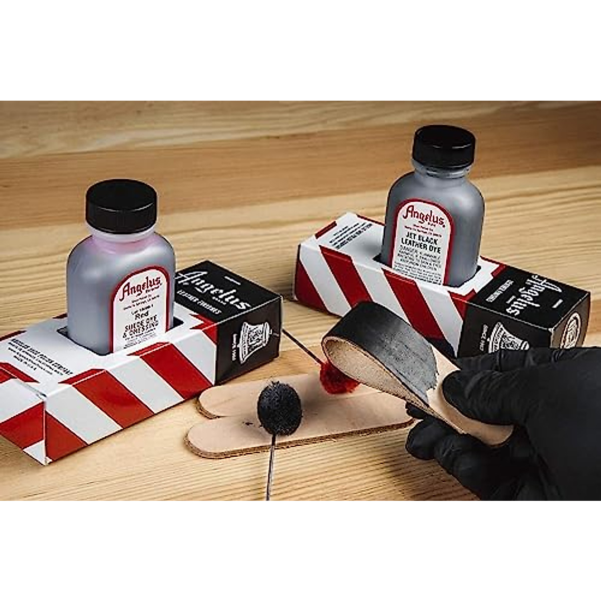 Angelus Leather Dye- Flexible Leather Dye for Shoes, Boots, Bags, Crafts, Furniture, & More- Jet Black- 3oz