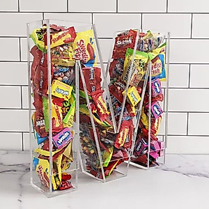 Fillable Alphabet Acrylic Tray Acrylic Alphabet Candy Jar Reusable Party Deli Jar Magnetic Lid Design 10in Sealed Acrylic Box (A)