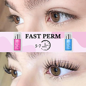 Lomansa Lash Lift Kit, Brow Lamination Kit, Instant Lifting Perming Curling for Fuller Thicker Eyelashes Eyebrows with Full Tools