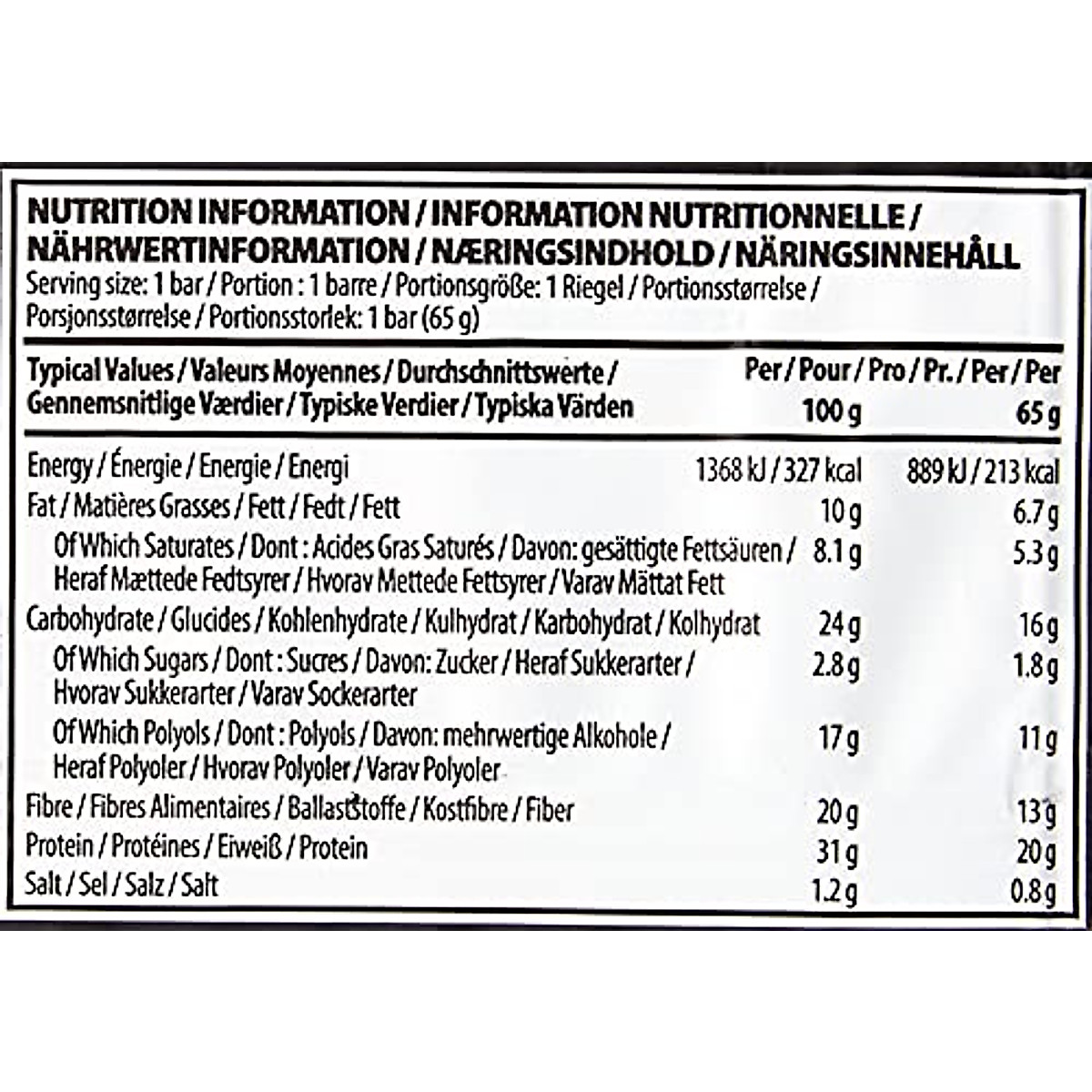 Protein Crisp Bar, Chocolate Brownie - 10 Bars (65g)