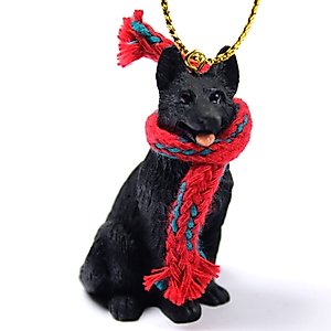 Conversation Concepts German Shepherd Tiny Miniature One Christmas Ornament Black - Delightful!