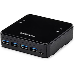 StarTech.com USB 3.0 Peripheral Sharing Switch - 4 USB 3.0 (5Gbps) x 4 Computers - Mac / Windows / Linux - USB A/B Switch - USB Switch (HBS304A24A)