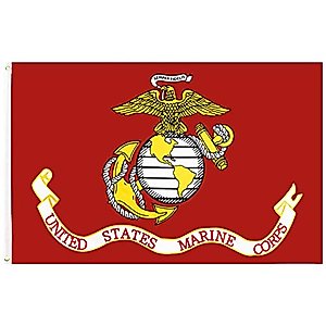 ShinyPro United States Marine Corps (USMC) Flag - 3 x 5 Feet - Printed Vivid Color Quality Polyester Flag Indoor Outdoor