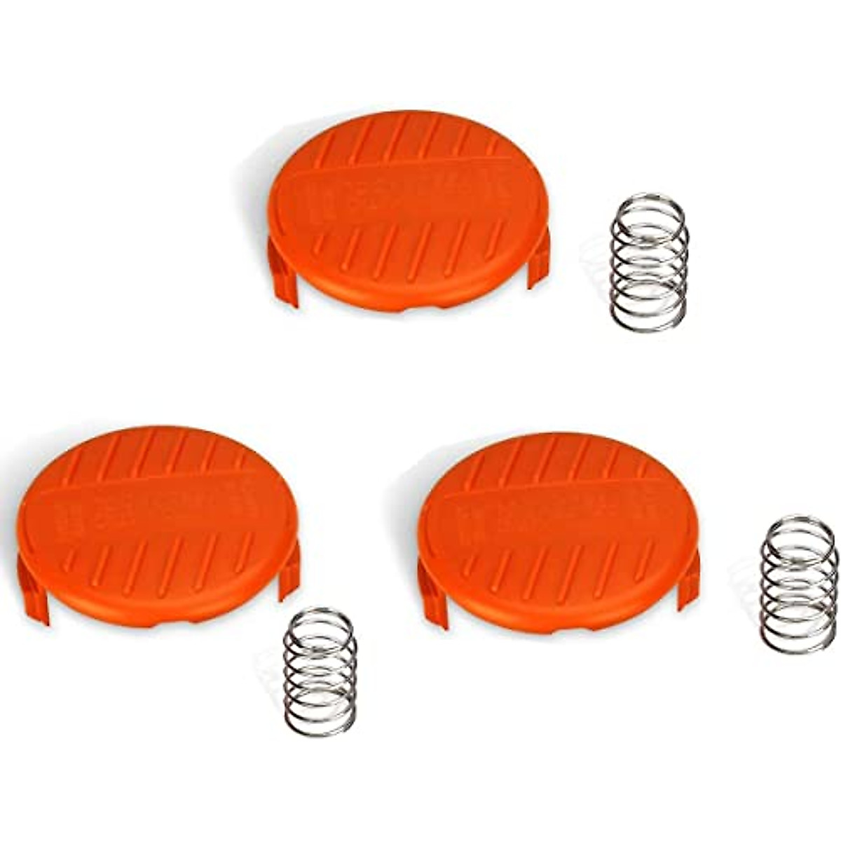 wonuu 3 Pack Trimmer Replacement 385022-03 Cover Weed Eater Spool Bump Cover&Spring for Black and Decker Black Decker RC-100-P, Weed Wacker Parts