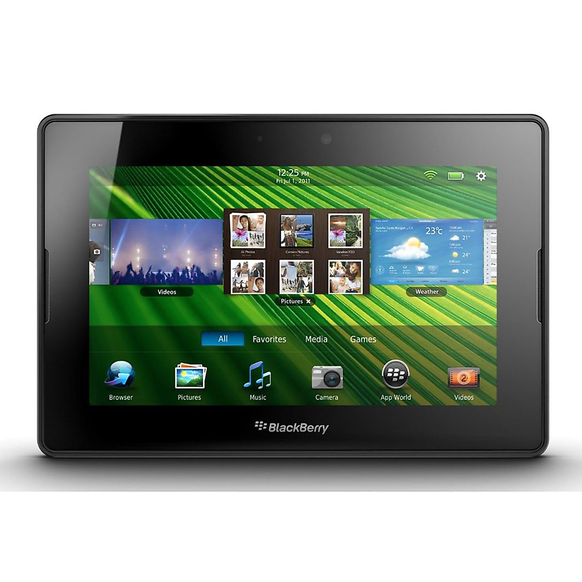 BlackBerry PlayBook 32GB 7" Multi-Touch Tablet PC with 1 GHz Dual-Core Processor, 5MP Camera and Secondary 3MP Camera, Video, GPS, Wi-Fi and Bluetooth - Black