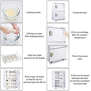 BYOOTIQUE Hot Towel Warmer Cabinet, 46L Extra Large Capacity, 2in1 Professional Double Towel Heater Mechine for Facial Spa, Massage, Hair Salon, Barber, Estheticians, Beauty Salon, White