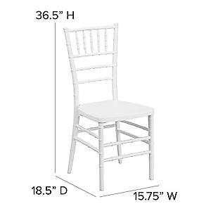 Flash Furniture HERCULES PREMIUM Series White Resin Stacking Chiavari Chair