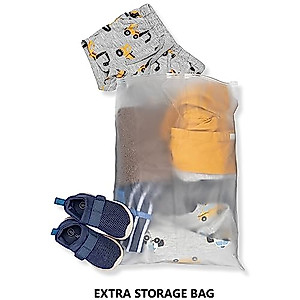 Wenses Crib Mattress Storage Bag with Zipper, 5 Mil Clear Plastic for Moving, Includes Accessory Bag
