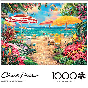 Buffalo Games - Chuck Pinson - Perfect Day at The Beach - 1000 Piece Jigsaw Puzzle